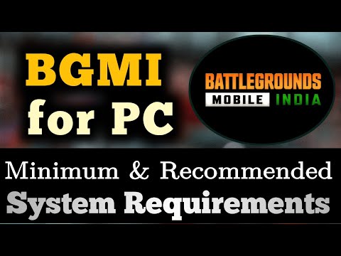 BGMI on PC System Requirements || BGMI PC PC Requirements
