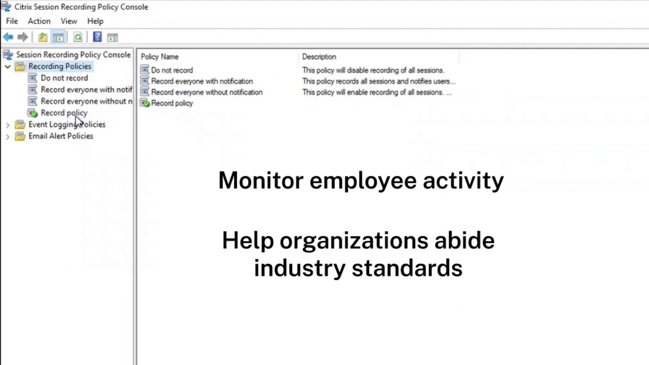 Session Recording with Citrix Virtual Apps and Desktops