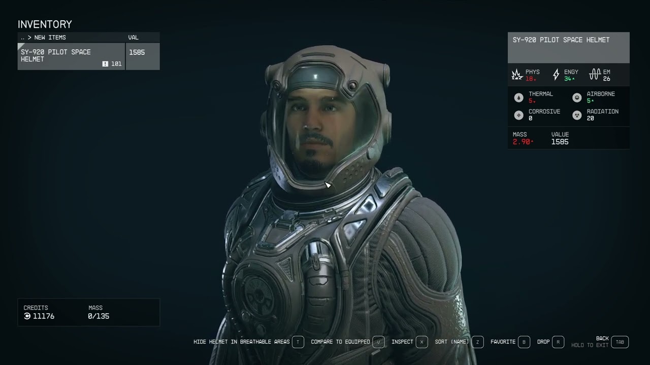 Starfield SY 920 Space Helmet Console Command Cheat Code