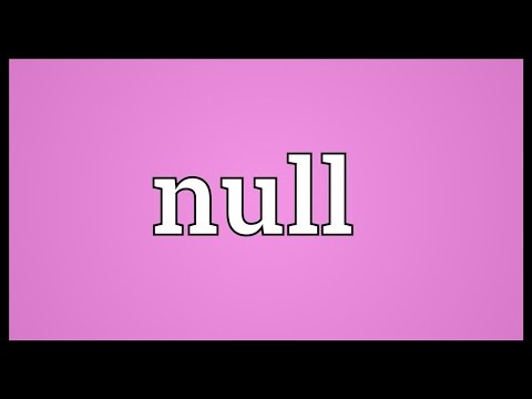 Null Meaning
