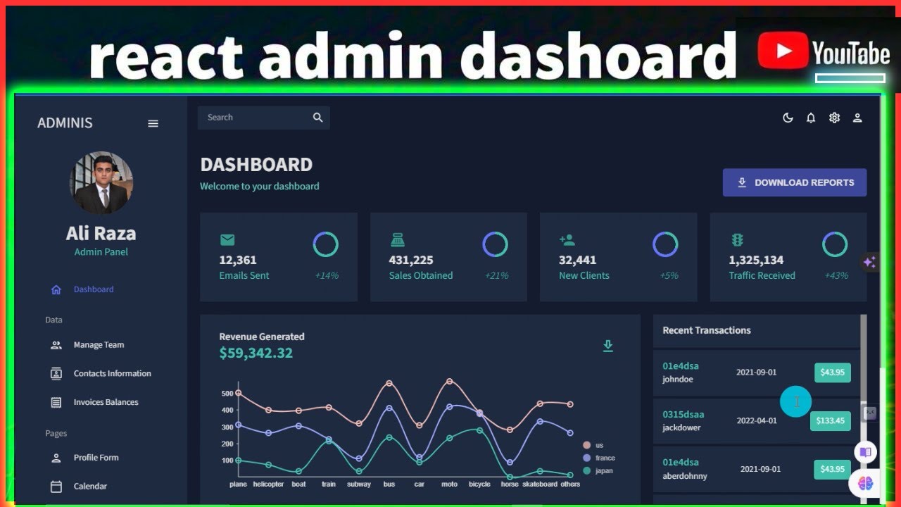 React Admin Dashboard Template | Powerful & Responsive