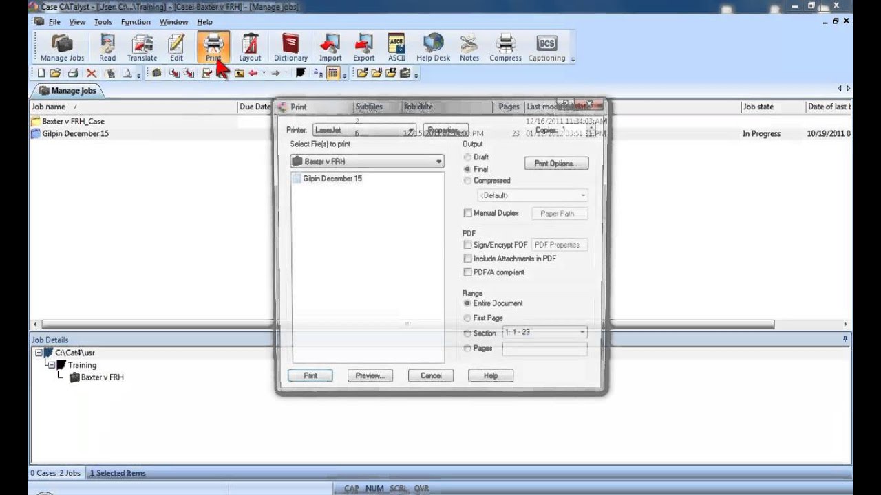 CATalyst Training: Print to PDF