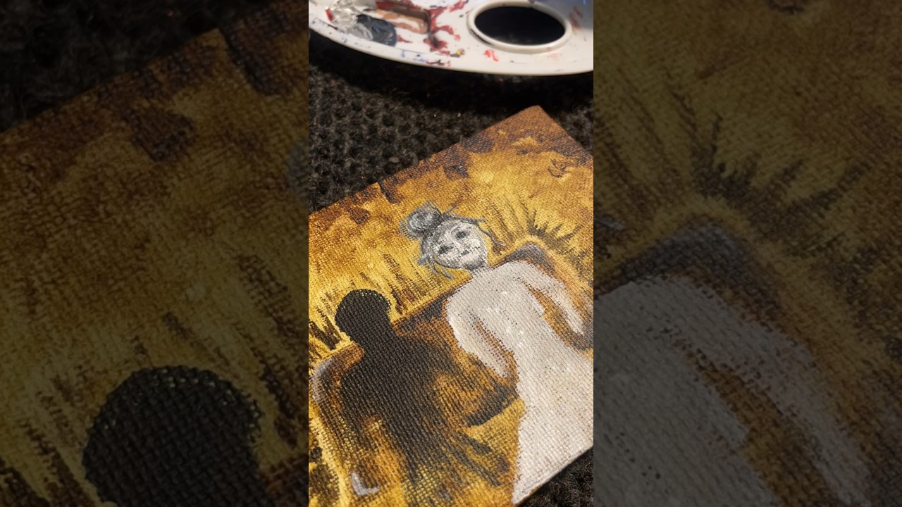Mini tutorial #art #surrealism #artwork #arttutorial #artist #horrorart #paintingtutorial