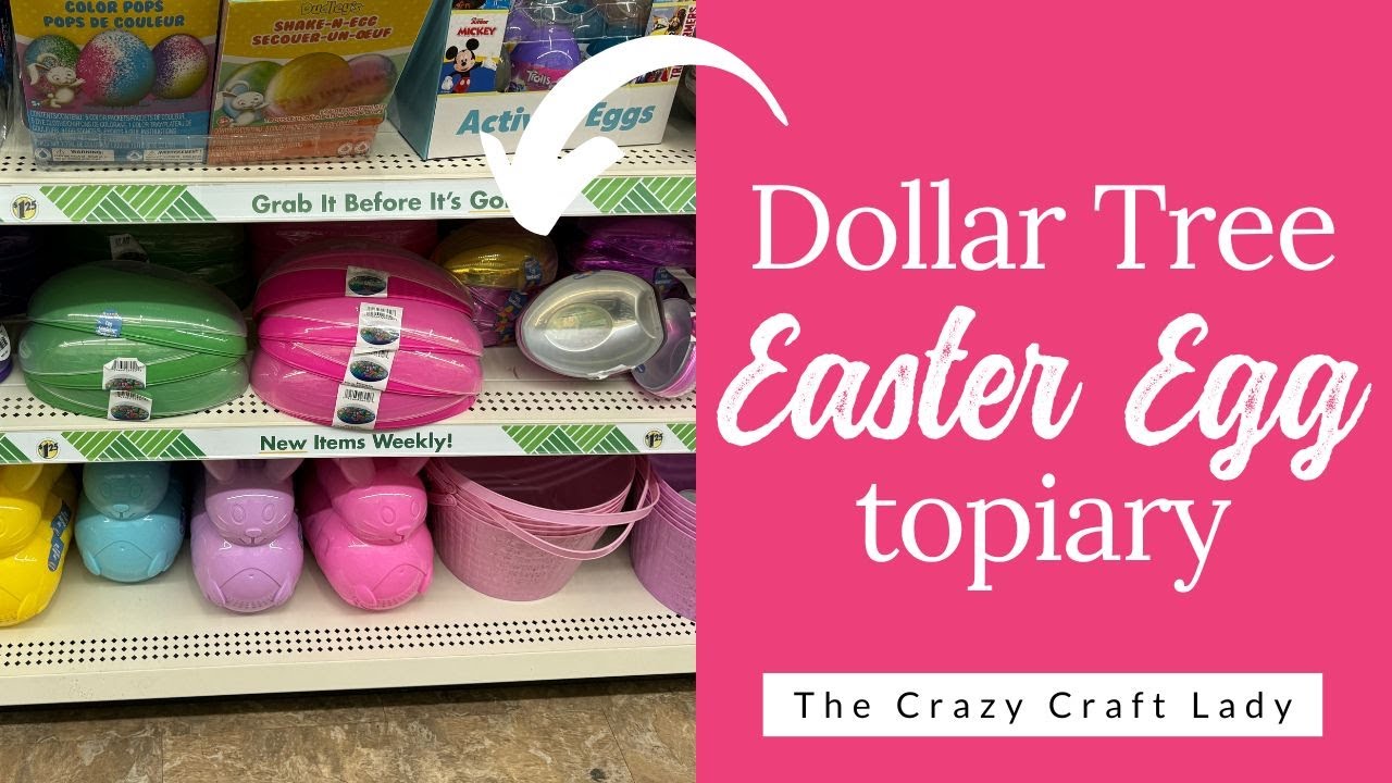 Dollar Store Easter Egg Topiary Craft