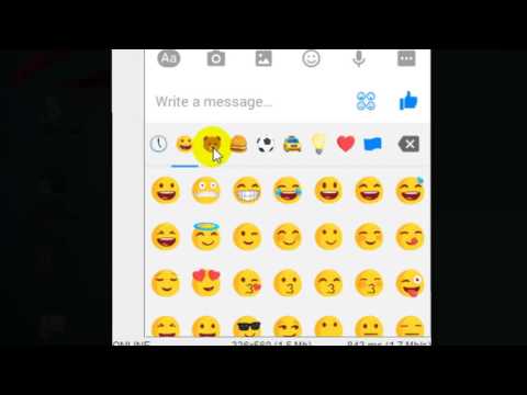 emoticons in Facebook messenger android app