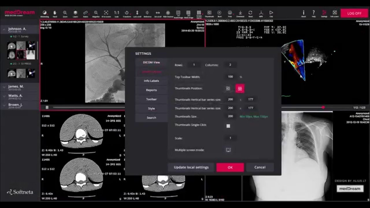medDream user interface