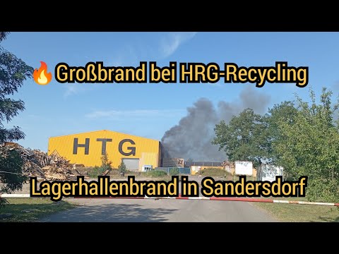 🔥 Großbrand bei HRG-Recycling - Lagerhallenbrand in Sandersdorf am 20.06.2025 - Sonderfahrzeuge!