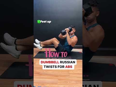 How to Properly Perform Dumbbell Russian Twists With Good Form (Exercise Demonstration)