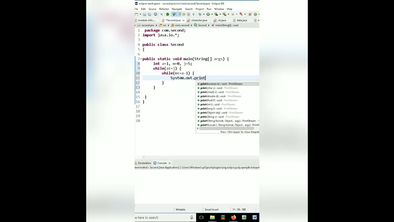 pattern program in java #shorts #java #tamil