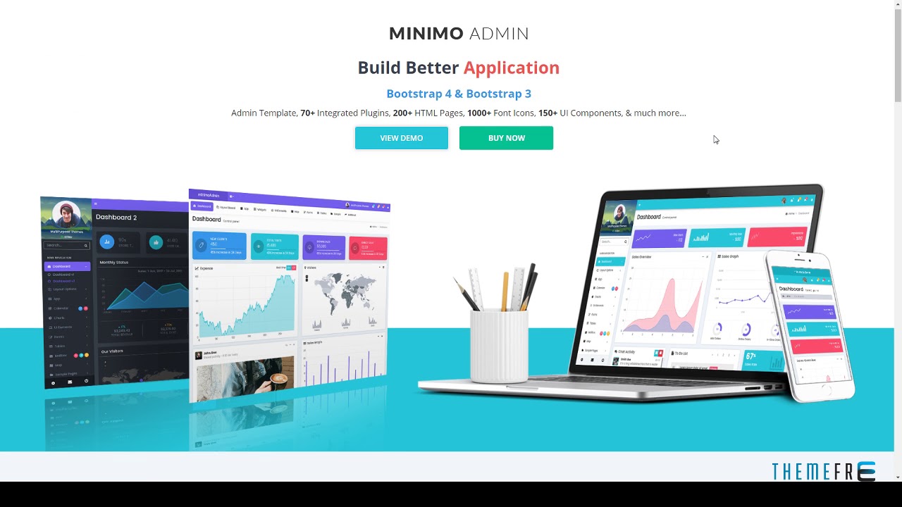 Minimo Pro - Responsive Bootstrap 4, Bootstrap 3 Admin Dashboard WebA