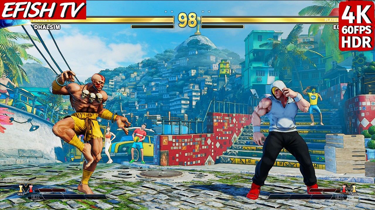 Dhalsim vs Ed (Hardest AI) - Street Fighter V