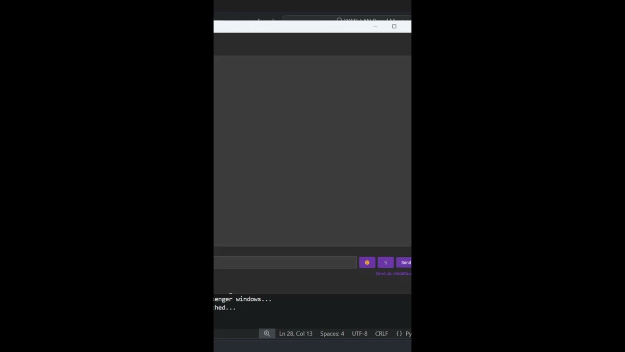 DevLabs Chat | Free Python LAN & WAN Messaging App with Dark Mode, Emojis & File Sharing