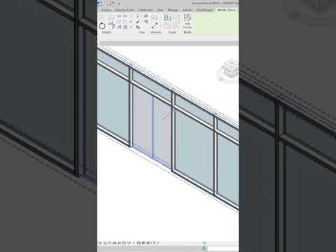 How to add doors to curtain walls in Autodesk Revit