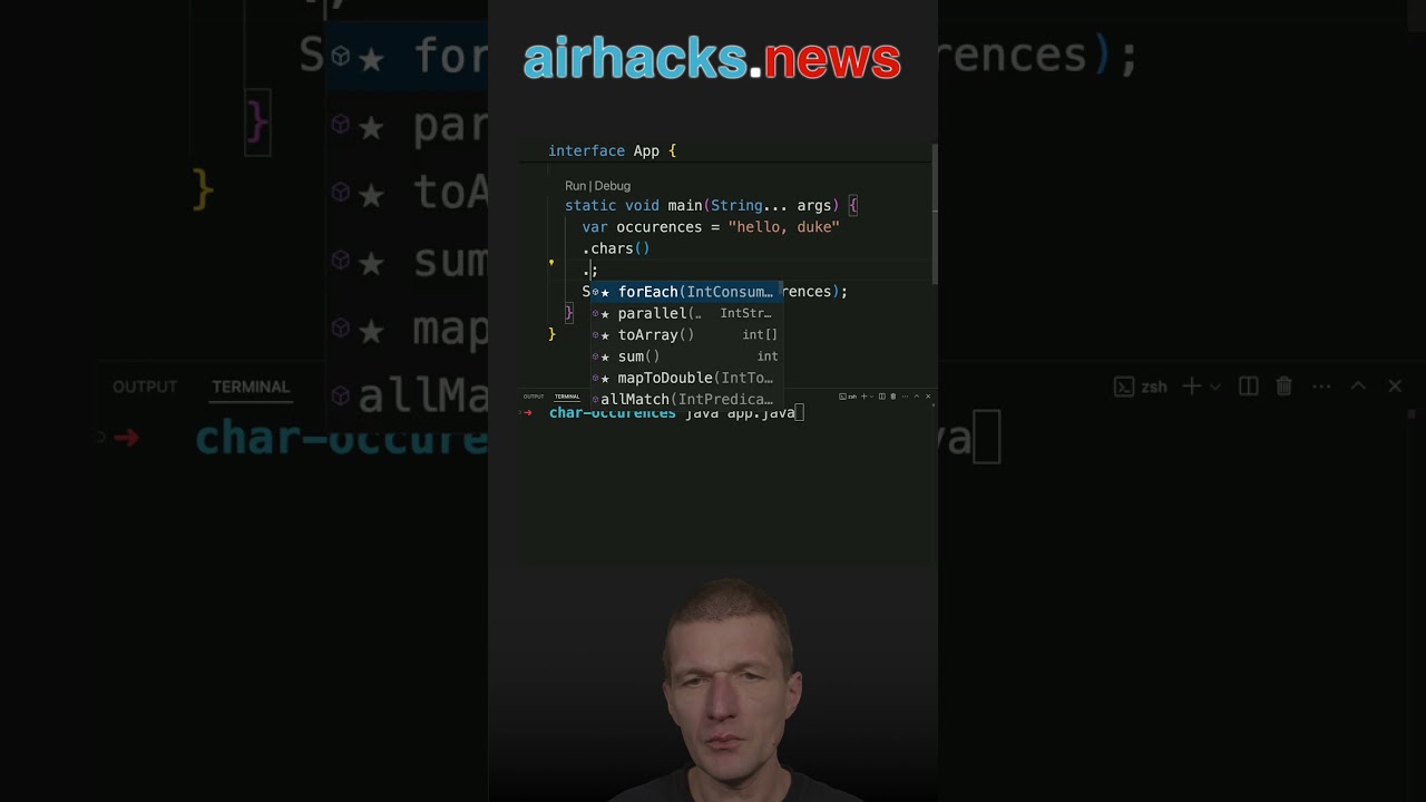 How to Count A Character in a String #java #shorts #coding #airhacks