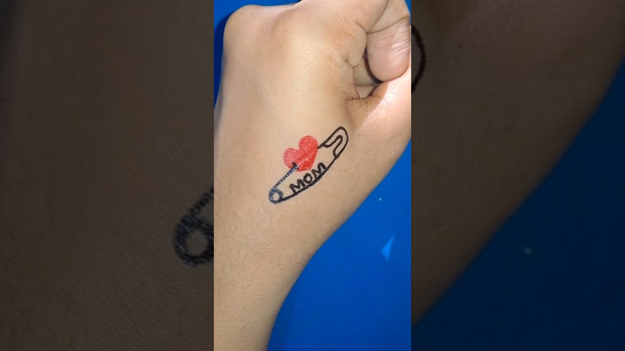 DIY PIN MOM TATTOO ❤️👌🧷 #momtattoo #2k26 #trending #viral #amazing