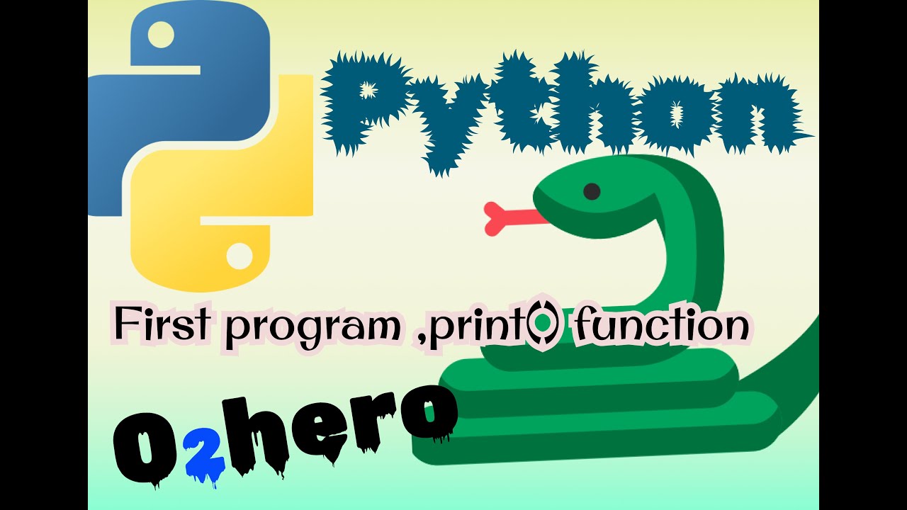 First Program in python , print() : Tutorial 2 (Brain Power)