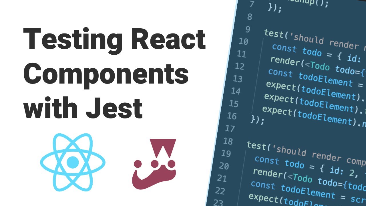React Testing Tutorial (Jest + React Testing Library)