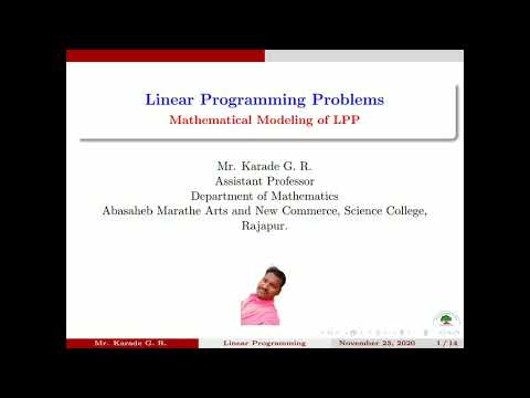 Mathematical Modeling of LPP