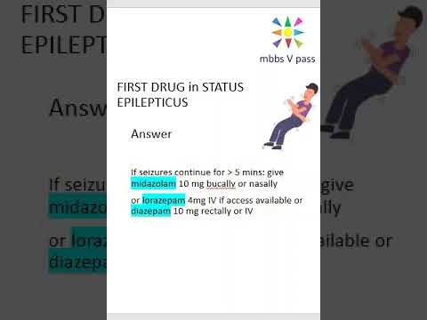 Medicine Status Epilepticus first anti epileptic drug lorazepam midazolam viva