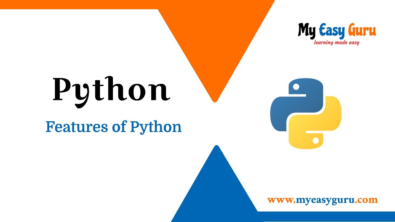 Lecture 2: Features of Python |  Features of Python programming language | Python Tutorial