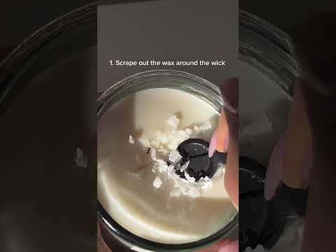 Here’s an easy fix for a buried candle wick! #candlebusiness #candlemaking #candles #candlemaker