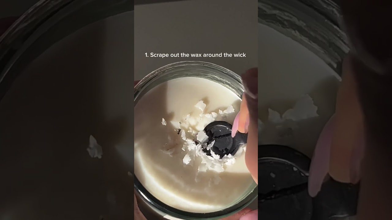 Here’s an easy fix for a buried candle wick! #candlebusiness #candlemaking #candles #candlemaker