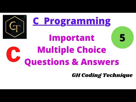 Part-5 C MCQs|C Interview Questions and answers|C |C Programming|C mcq questions|GH Coding Technique