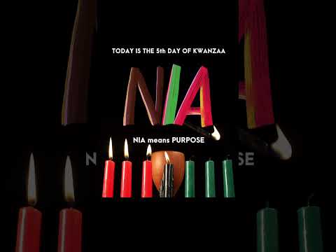 TODAY is the 5th day of Kwanzaa. Nia means purpose. #habarigani #nia #purpose