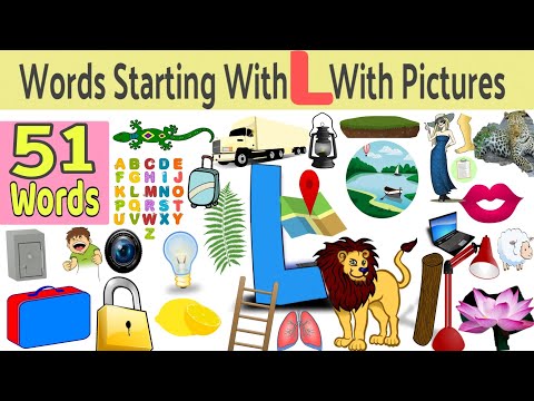 Words Starting With L With Pictures||Letter L vocabulary || letter l beginning|| sound L