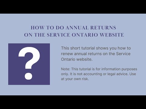 How to do the Service Ontario Annual Report Update 2025