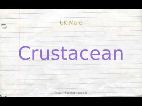 How to pronounce crustacean