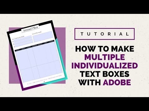Adobe Tutorial | Prepare Form Multiple Text Fields