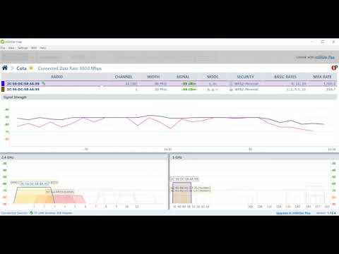Using inSSIDer for Site Survey