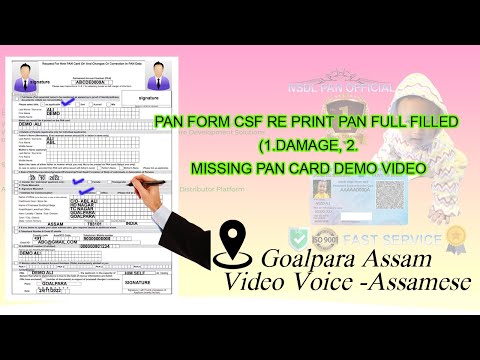 PAN FORM CSF RE PRINT PAN FULL FILLED (DAMAGE/MISSING PAN CARD DEMO VIDEO