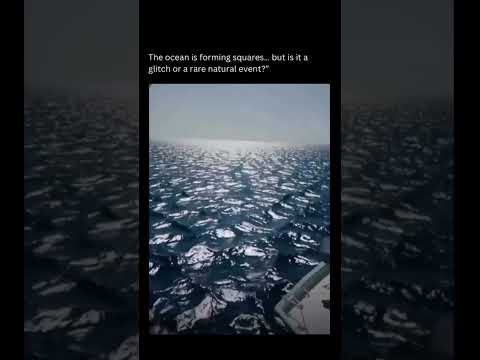 The ocean is forming squares... but is it a glitch or a rare natural event? #ocean #earth