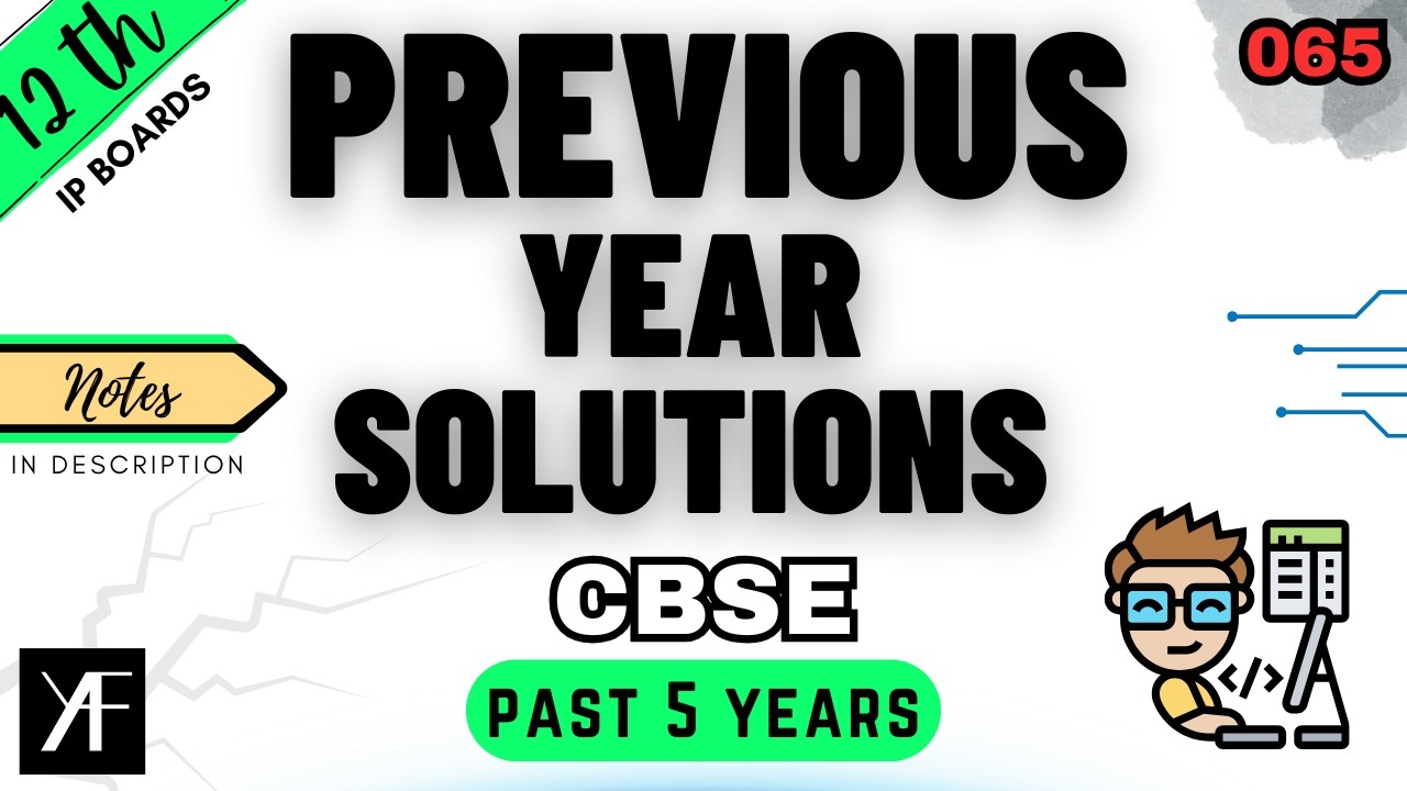Class 12 Informatics Practices | Code 065 | Previous Year Questions | One Shot  | BOARDS 2025-26