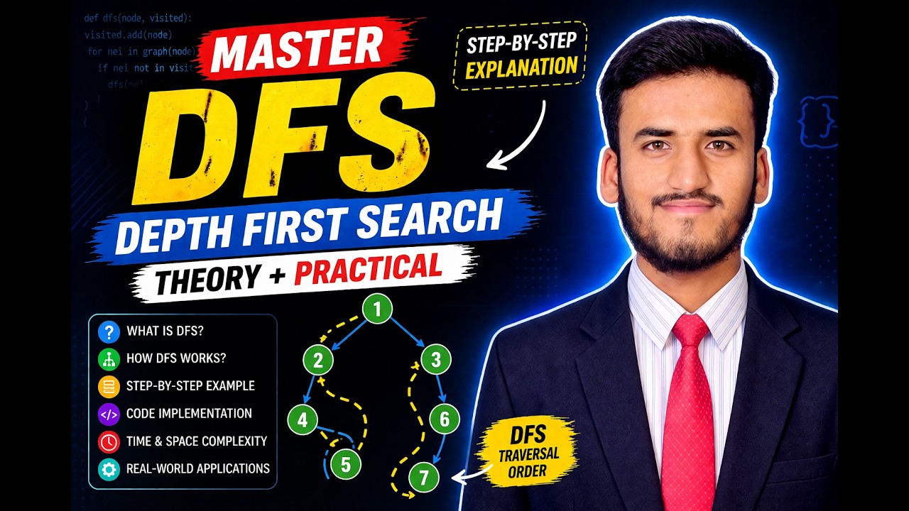 Learn DFS Fast ⚡ Theory + Practical Implementation
