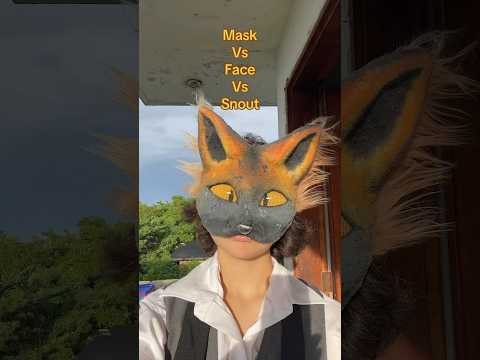 Cat mask vs face vs snout!! 🐾 #therian #fox #kemonomimi #furry #lgbt #alterhuman