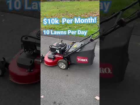 Make $10,000 Per Month Mowing Lawns?!?! #shorts