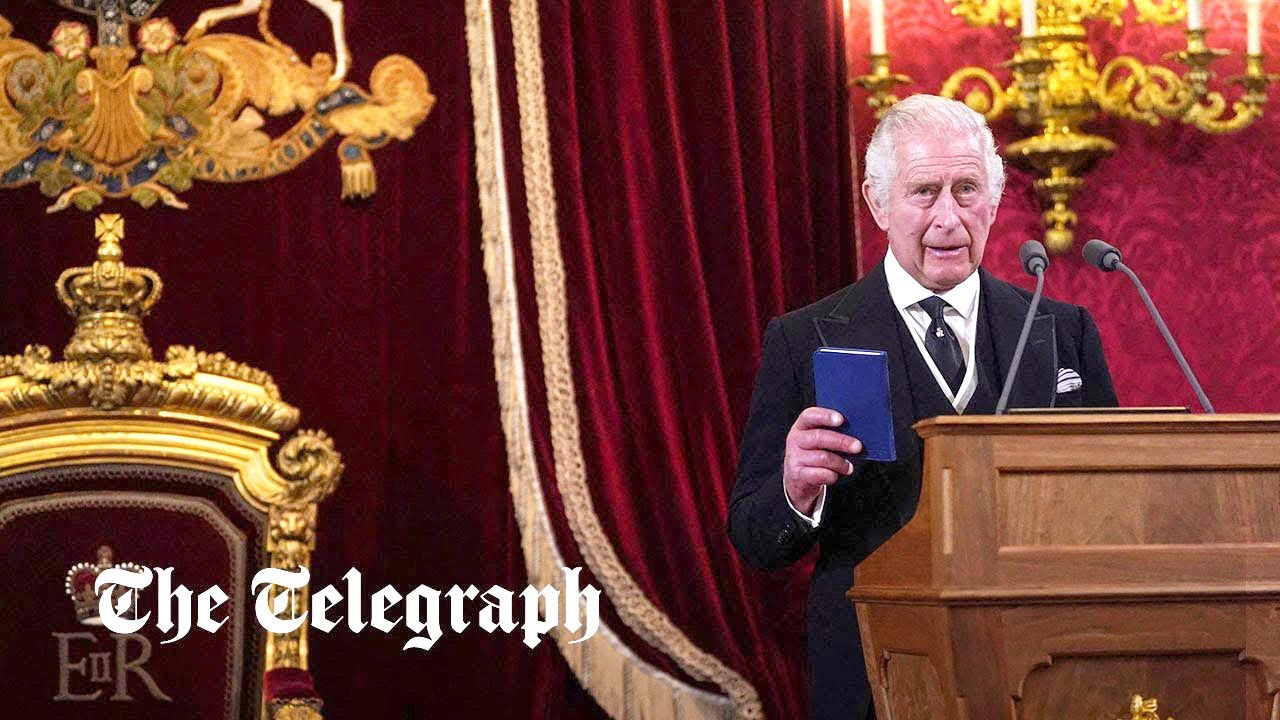 Inside the room as Charles was proclaimed King in a solemn ceremony Inside the room as Charles was proclaimed King in a solemn ceremony