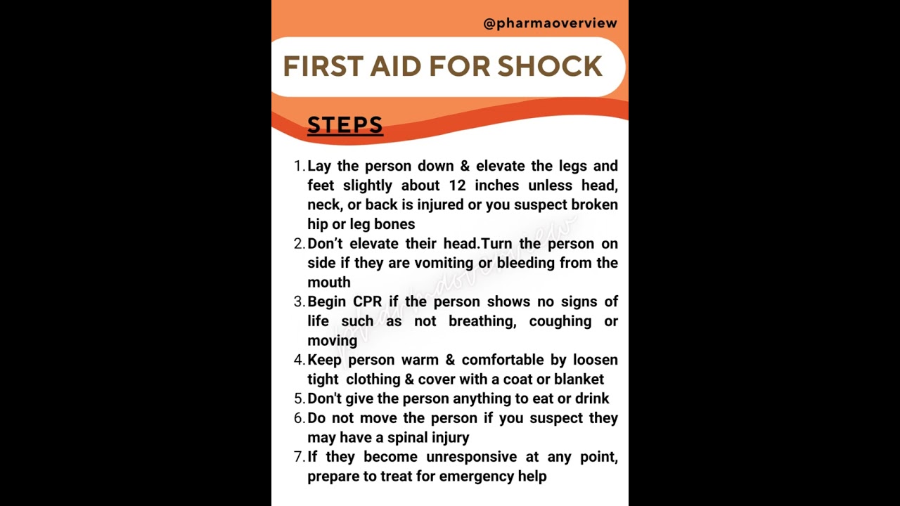 First aid for shock#shorts