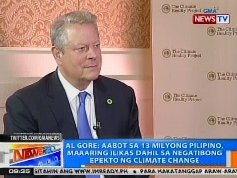 NTG: Al Gore: Aabot sa 13-M Pinoy, maaaring ilikas dahil sa negatibong epekto ng climate change