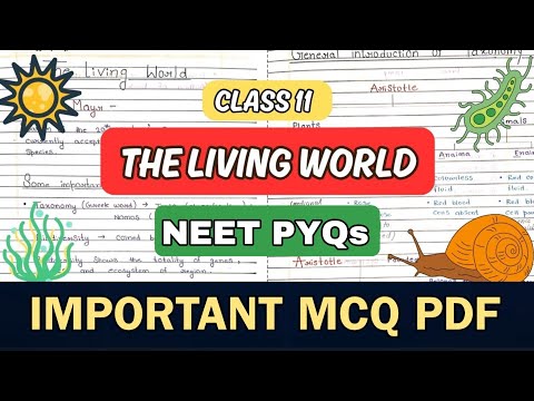 The Living World NEET 2026 | PYQs + Most Expected Questions | Class 11 Biology Chapter 1