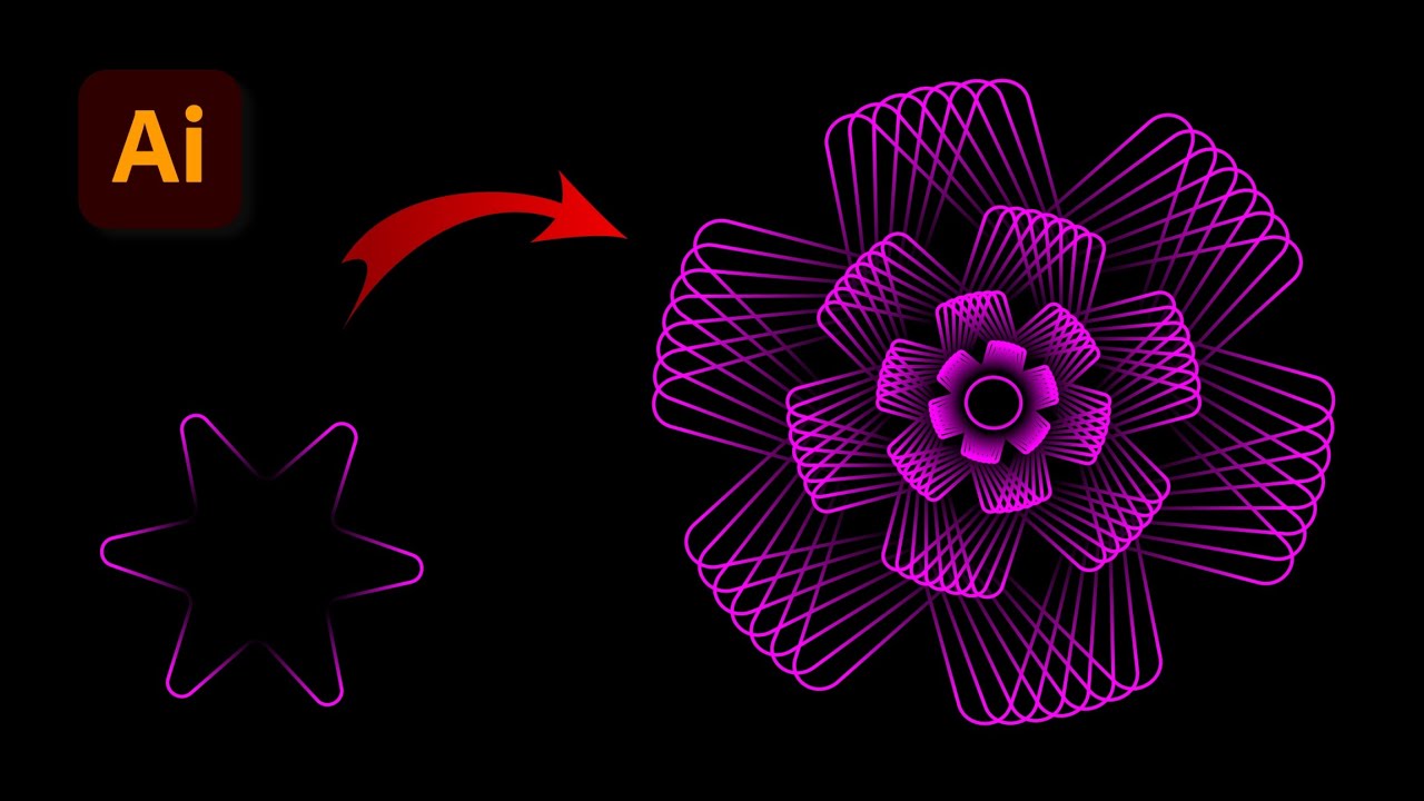 how to create Quick Flower design in Adobe illustrator || adobe Illustrator tutorial