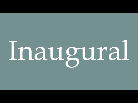 How to Pronounce ''Inaugural'' Correctly in French