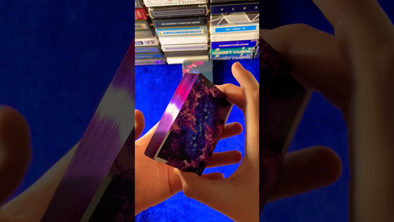 AMAZING ASMR card shuffling with BEAUTIFUL  playing cards! #satisfying #asmr #skills #shorts