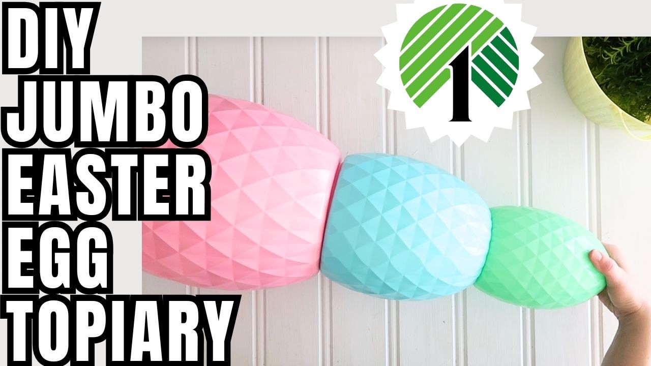 Dollar Tree Jumbo Stacking Egg Topiary Craft
