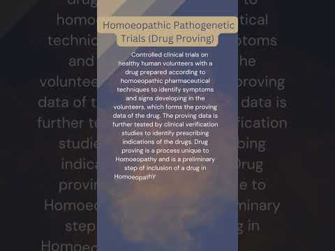 what do you mean by "Homoeopathic Pathogenetic Trials"?