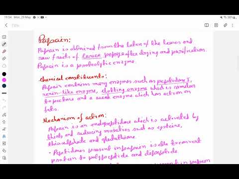 "PAPAIN" Enzyme..