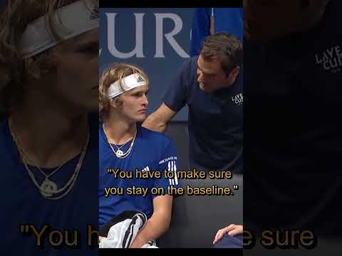 Federer coaching 20 y/o Zverev: "You think the return is better from the back?"
